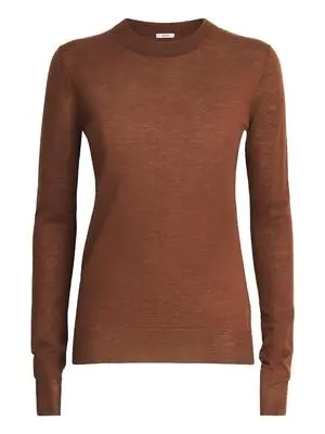 JOSEPH Cashair Cashmere Round-neck Sweater - Brown
