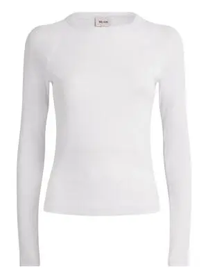 ME+EM Stretch-cotton Long-sleeve T-shirt - White