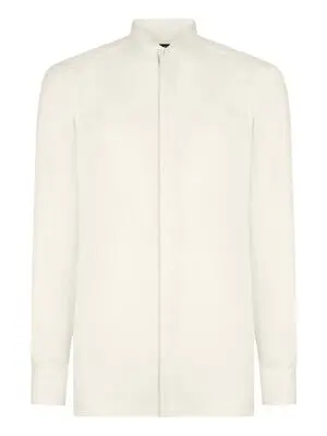 TOM FORD Silk Long-sleeve Shirt - White