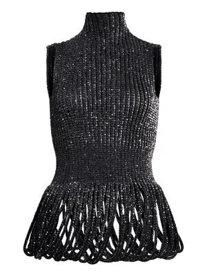 ALAÏA Embellished High-Neck Top