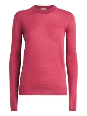 JOSEPH Cashair Round-neck Sweater - Pink