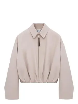 Loewe Cotton-silk Draped Bomber Jacket - Pink