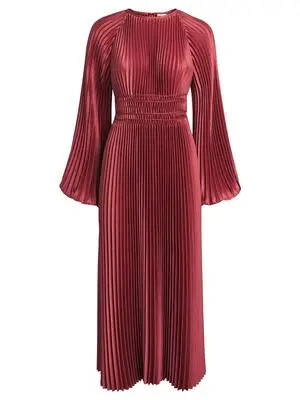JOSEPH Ortiz Pleated Midi Dress - Pink