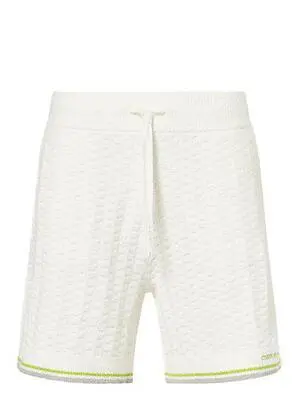 Casablanca Stretch-cotton Blend Tennis Shorts - White