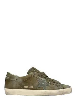 GOLDEN GOOSE Super-star Leather Trainers - Khaki