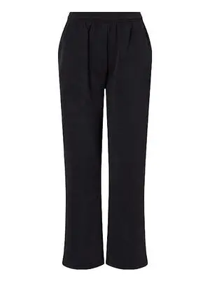SISTERS & SEEKERS Relaxed-fit Wide-leg Cotton-blend Jogging Bottoms - Black Wash
