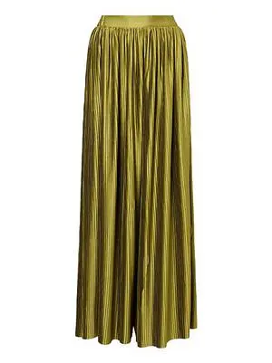 DIMA AYAD Pleated Wide-leg Trousers - Khaki