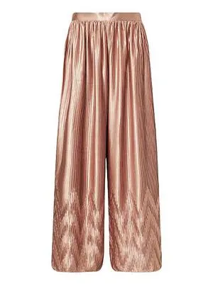 DIMA AYAD Pleated Wide-leg Trousers - Brown