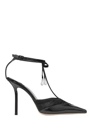 JIMMY CHOO Afia 100 Spazzolato And Ruched Tulle Pumps - Black