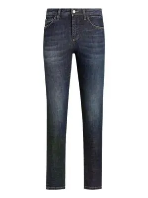 Dolce & Gabbana Logo-patch Skinny Jeans - Blue