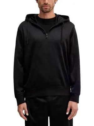 Armani Exchange Patterned Zip Hoodie - Black