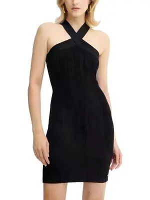Armani Exchange Halterneck Mini Dress - Black