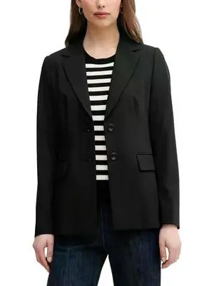 BENETTON Notched Lapels Blazer - Black