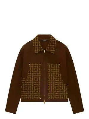 Amiri Zip-fastening Jacquard Jacket - Brown