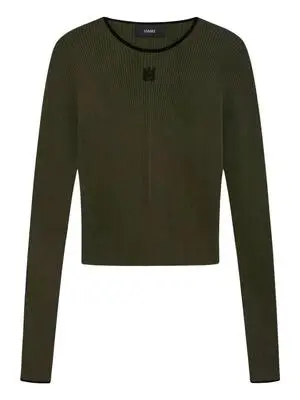 Amiri Long-sleeve Ribbed Top - Green