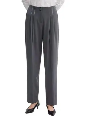 Armani Exchange Pleated Trousers - Grey
