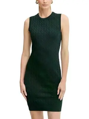 Armani Exchange Textured Sleeveless Dress - Green