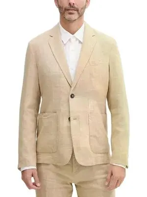 BENETTON Check Button Suit Jacket - Neutrals