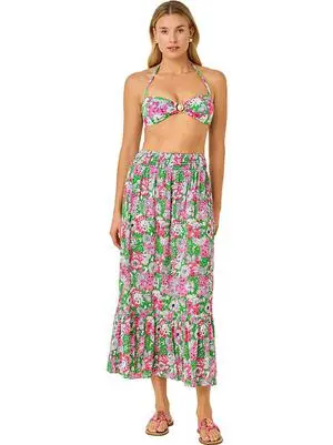 Lilly Pulitzer® Enzo Maxi Skirt Cover-up - Cherry Blossom Pink Lil Chicken Check
