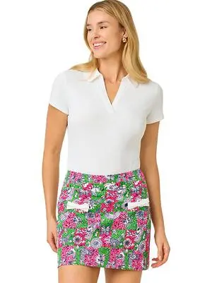 Lilly Pulitzer® Upf 50+ Luxletic 15' Monica Skort - Cherry Blossom Pink Lil Chicken Check Golf