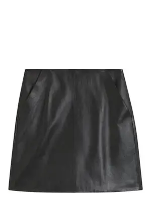 BOSS Nappa-Leather Mini Skirt With Seam