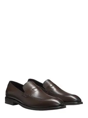 BOSS Leather Loafers - Dark Brown