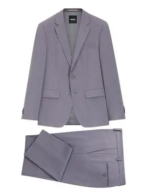 BOSS Two-piece Slim-fit Suit In Micro-patterned Cloth - Purple