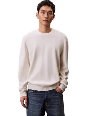 Calvin Klein Relaxed Fit Tech Knit Sweater - Tofu