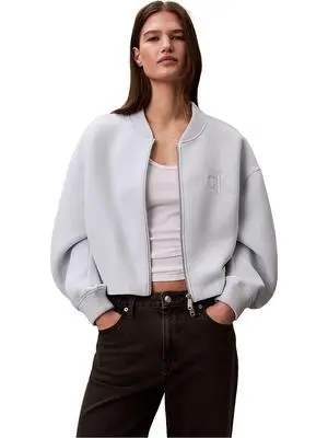 Calvin Klein Relaxed Cropped Bomber Jacket - Plein Air