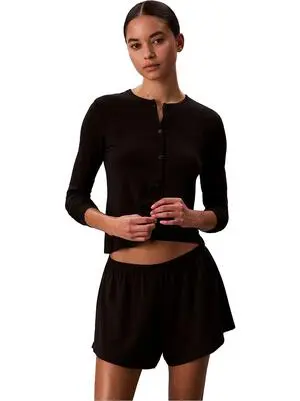 Calvin Klein Ultra Soft Modal Cardigan Black