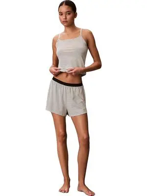 Calvin Klein Ultra Soft Modal Shorts - Erin Stripe Ivory