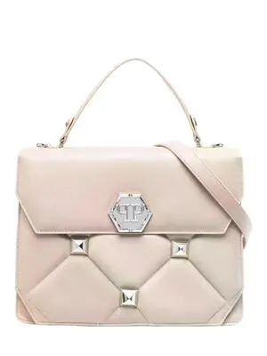PHILIPP PLEIN Quilted Leather Top-Handle Bag