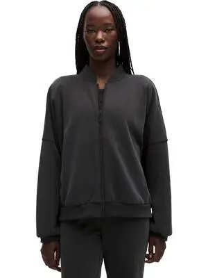 Lululemon Brushed Softstreme Oversized Bomber Jacket - Black