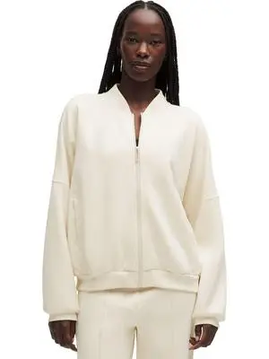 Lululemon Brushed Softstreme Oversized Bomber Jacket - Light Ivory