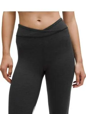 Lululemon Softy Suedey Cross-waist 25" Tights - Black/black