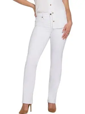 NYDJ Marilyn Straight Leg Jeans - Optic White