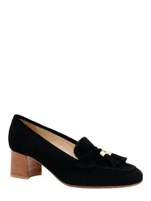 AMALFI BY RANGONI Balcanico Tassel Pumps - Black Cashmere