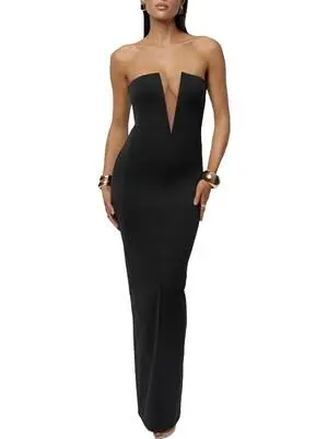 JLUXLABEL Midnight Illusion Gown Black