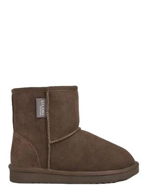 CELTIC & CO. Sheepskin Lined Ankle Boots - Chocolate