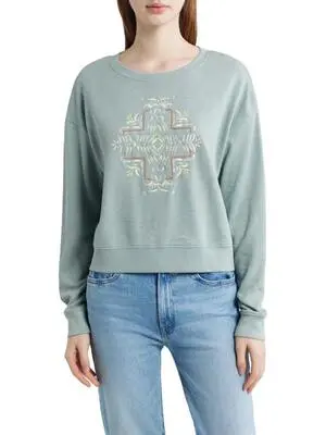 PENDLETON Embroidered Cotton French Terry Sweatshirt