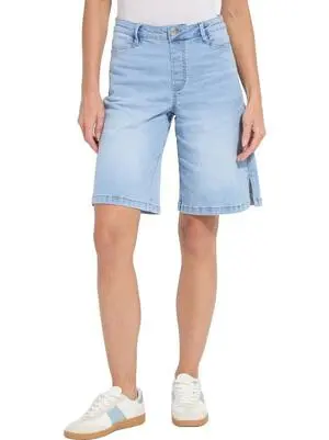 Lyssé Lennon Denim Bermuda Shorts - Bleached Blue