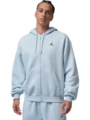 JORDAN Brooklyn Fleece Oversized Full-zip Hoodie - Blue
