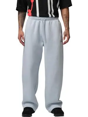 JORDAN Brooklyn Fleece Oversized Open-hem Pants - Blue
