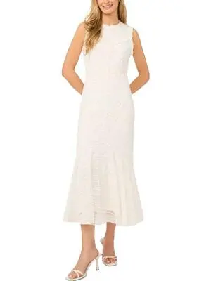 CECE DUPRAZ Sleeveless Ruffle Yoke Dress - New Ivory