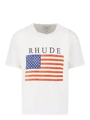 Rhude Usa' T-shirt - White