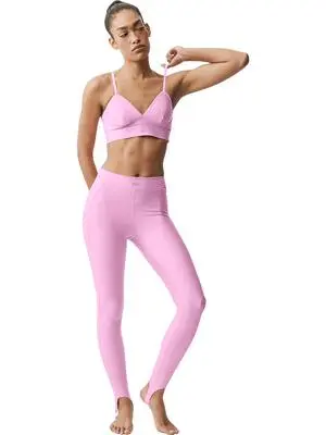 Alo Yoga Airlift High-waist Love Language Stirrup Legging - Candy Heart Pink