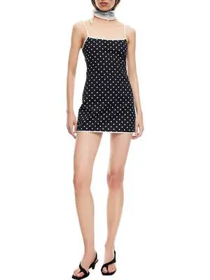 Lioness Voyage Polka Dot Mini Dress - Noir Polka