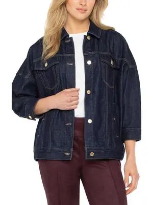 LIVERPOOL Drop Shoulder Denim Jacket - Indigo Rinse