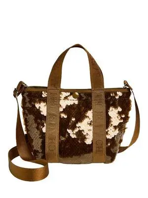 UNDERCOVERISM CHAOS/BALANCE Paillette Tote Brown