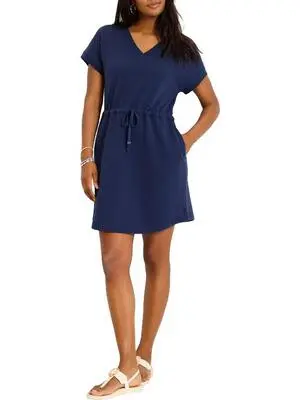 Tommy Bahama Cotton-fleece V-neck Dress - Coastline